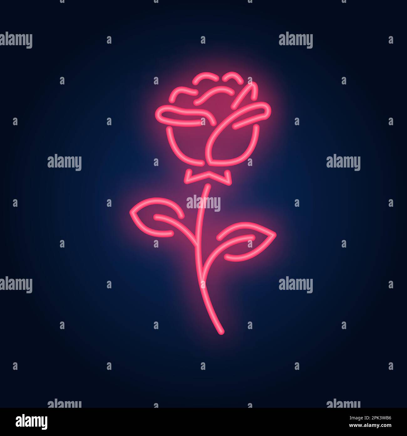 Rose neon sign Stock Vector Image & Art - Alamy