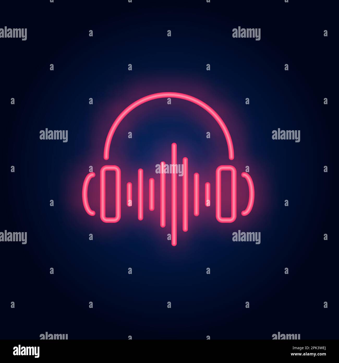 Headphones neon sign Stock Vector Image & Art - Alamy