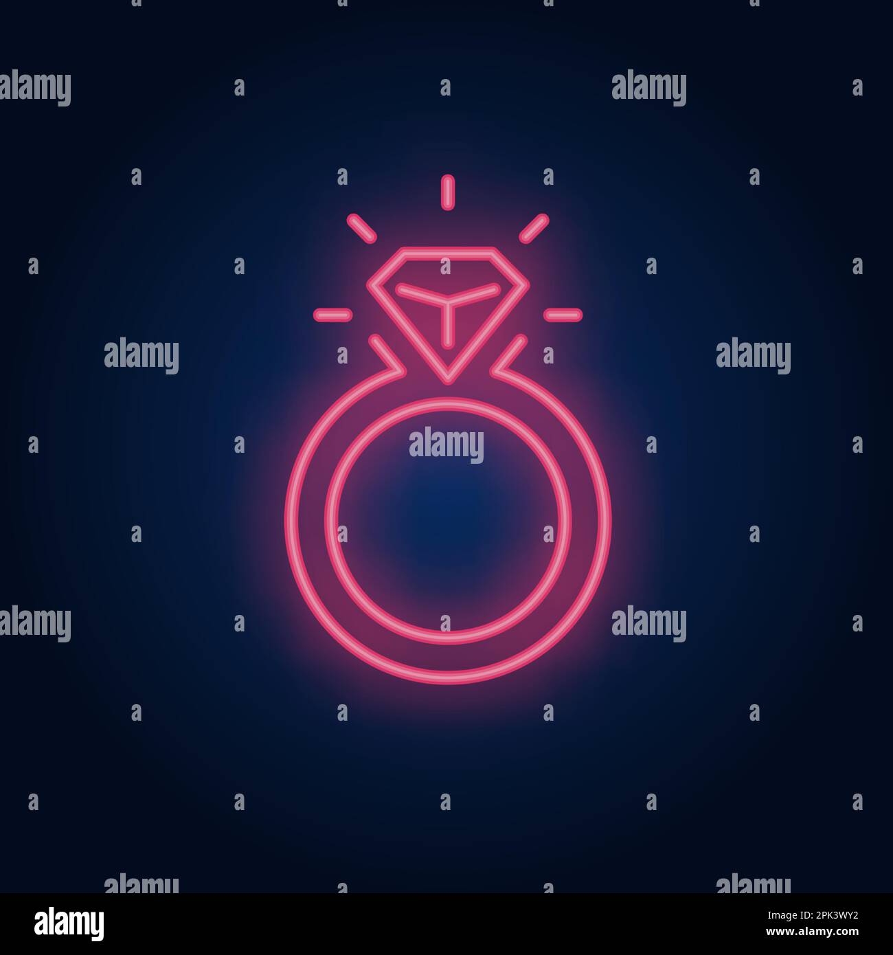 Engagement ring neon sign Stock Vector Image & Art - Alamy