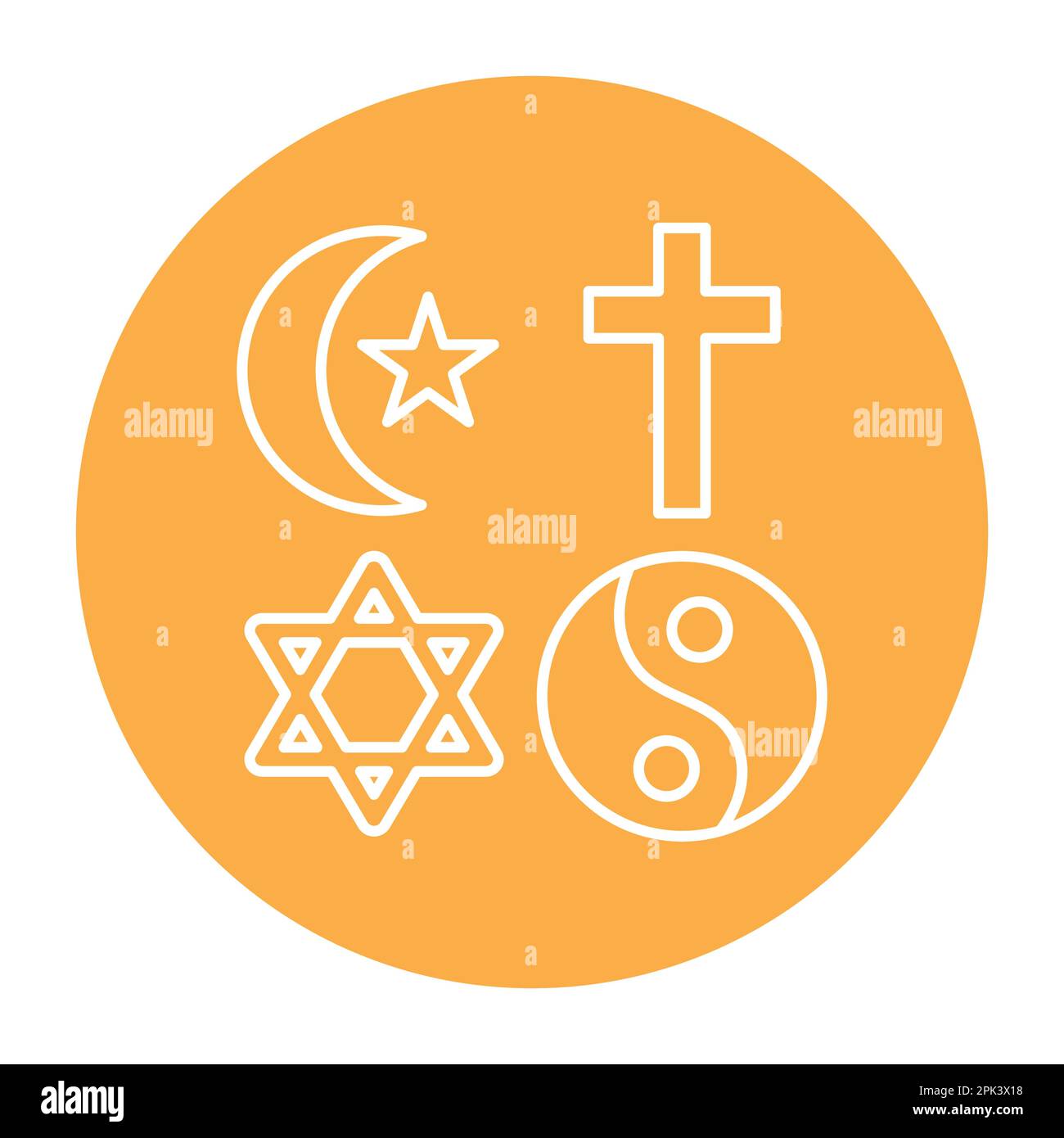 Multiracial equality color line icon. Diverse group of people. Vector ...