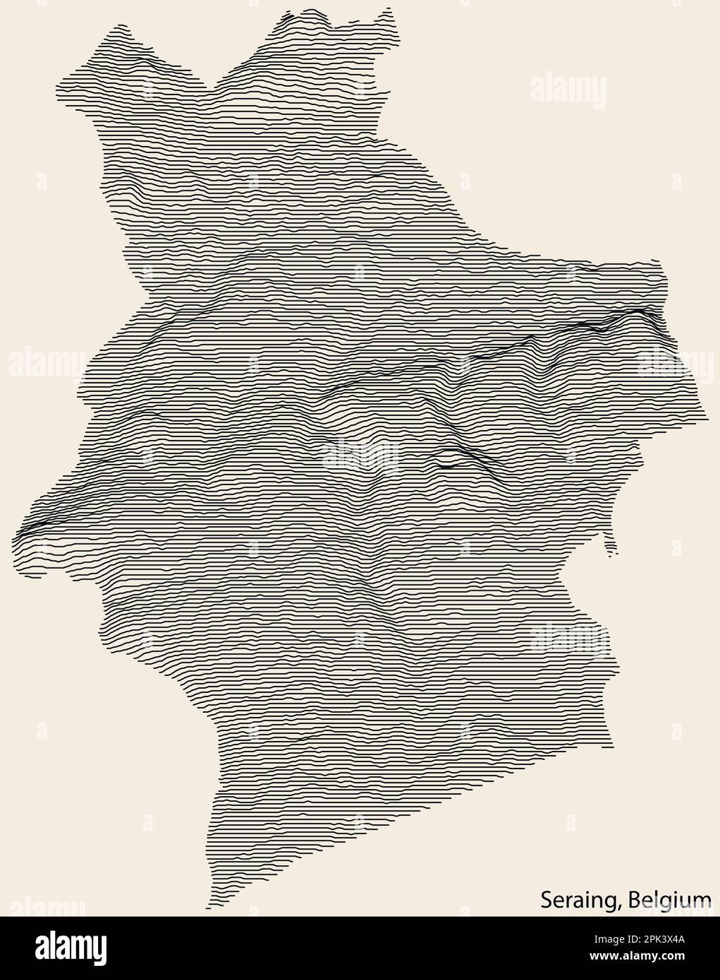 Topographic relief map of SERAING, BELGIUM Stock Vector Image & Art - Alamy