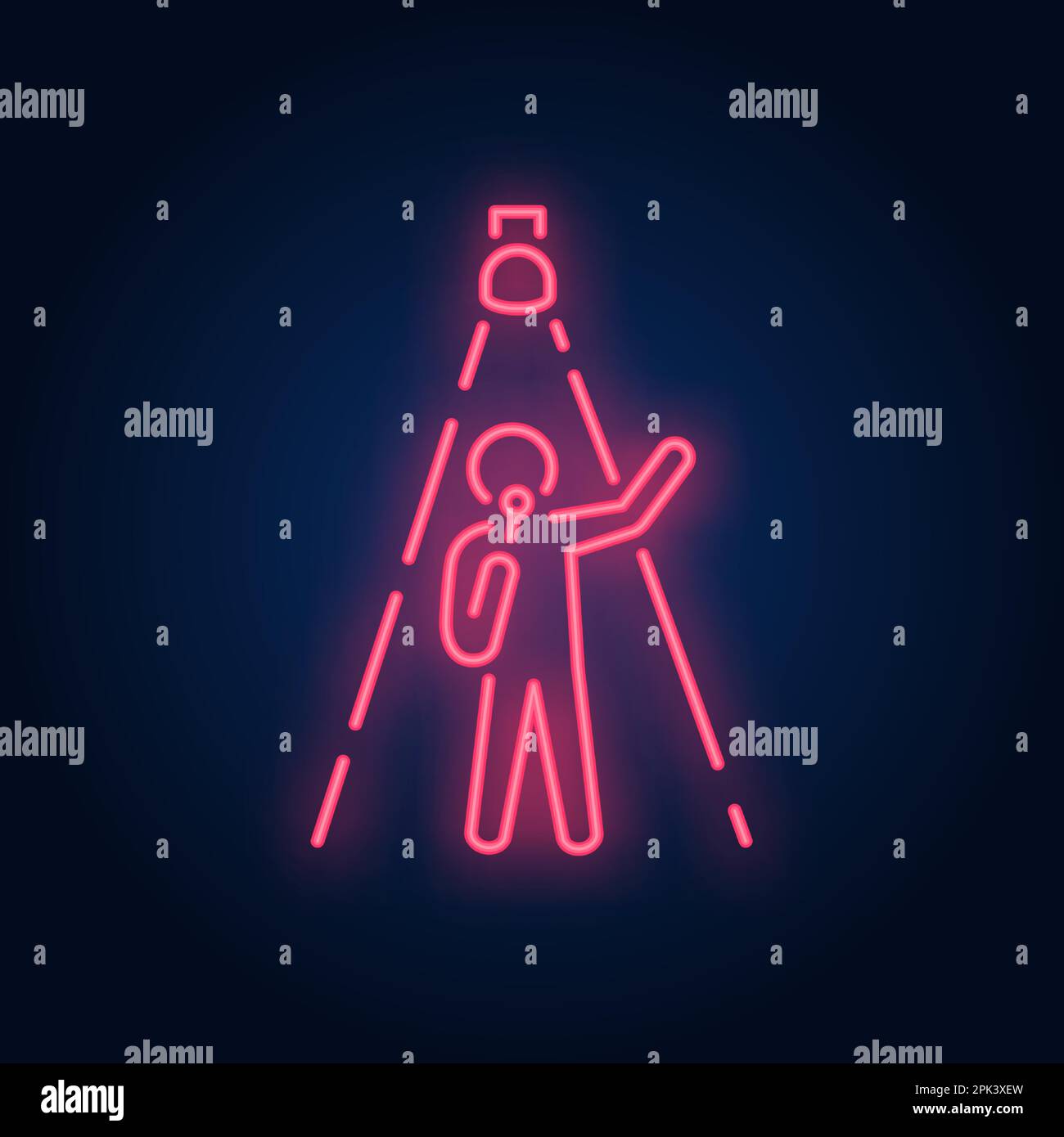 Singing man neon sign Stock Vector Image & Art - Alamy