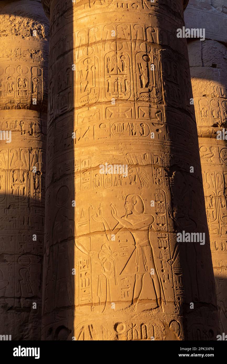 Papyrus columns hypostyle hall hi-res stock photography and images - Alamy