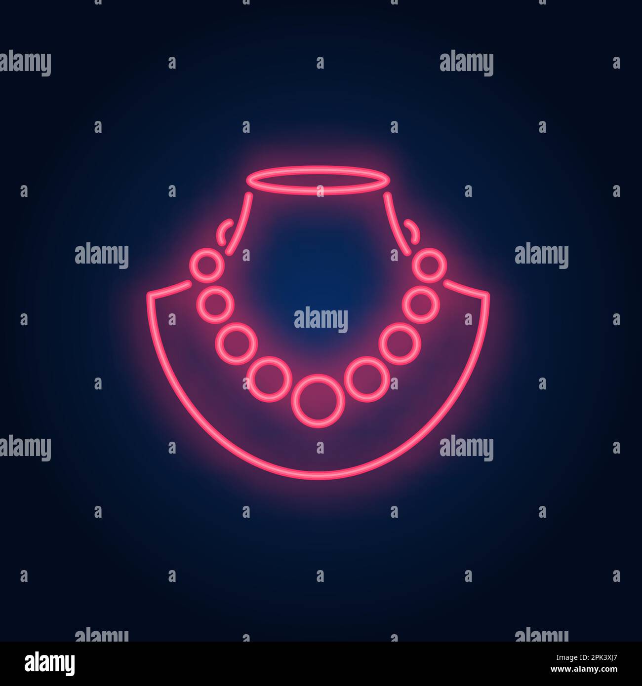 Necklace neon sign Stock Vector Image & Art - Alamy