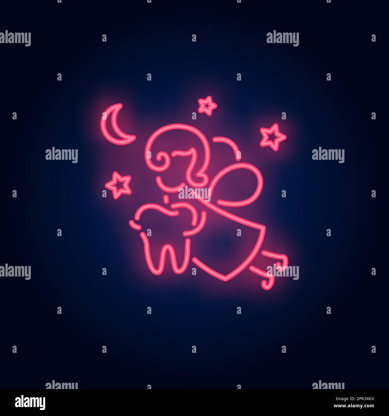 Tooth fairy neon sign Stock Vector Image & Art - Alamy
