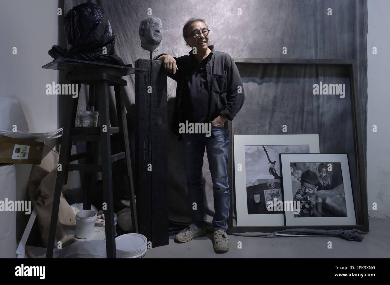 Photographer and artist Chun Wai, at his studio in Tseng Lang Shue in ...
