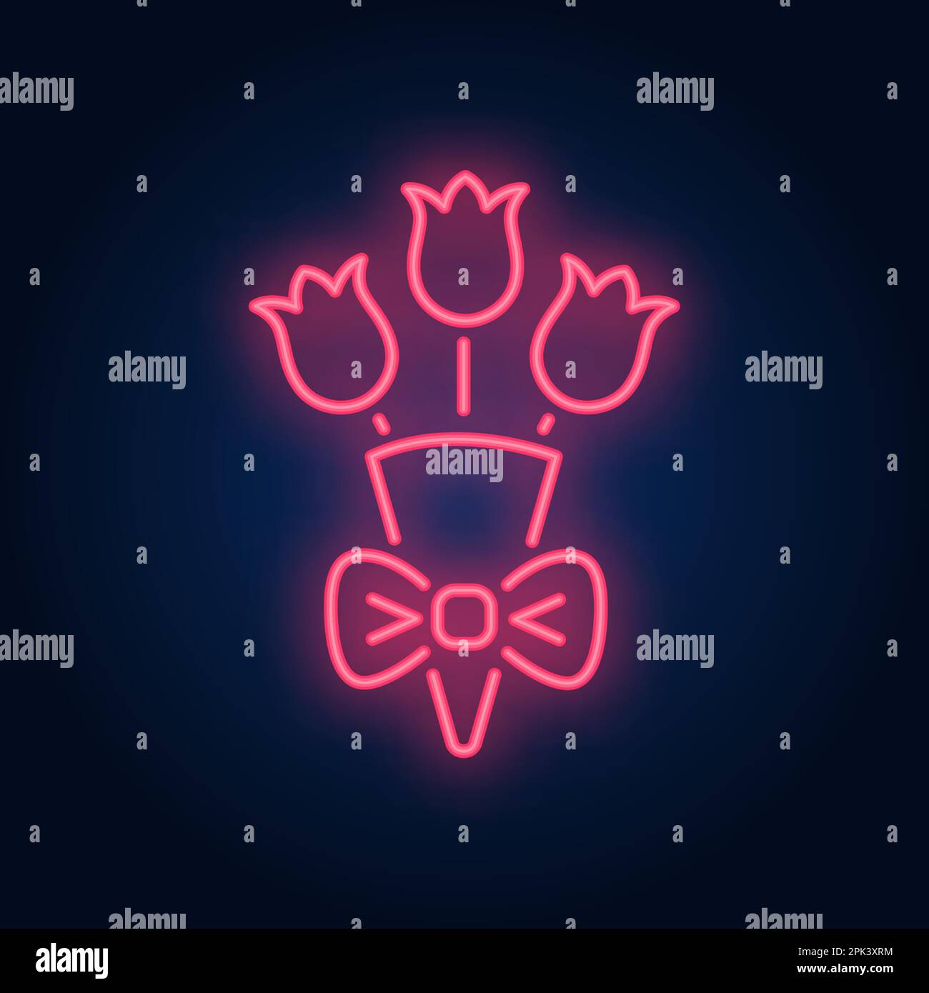 Red roses bouquet neon sign Stock Vector Image & Art - Alamy