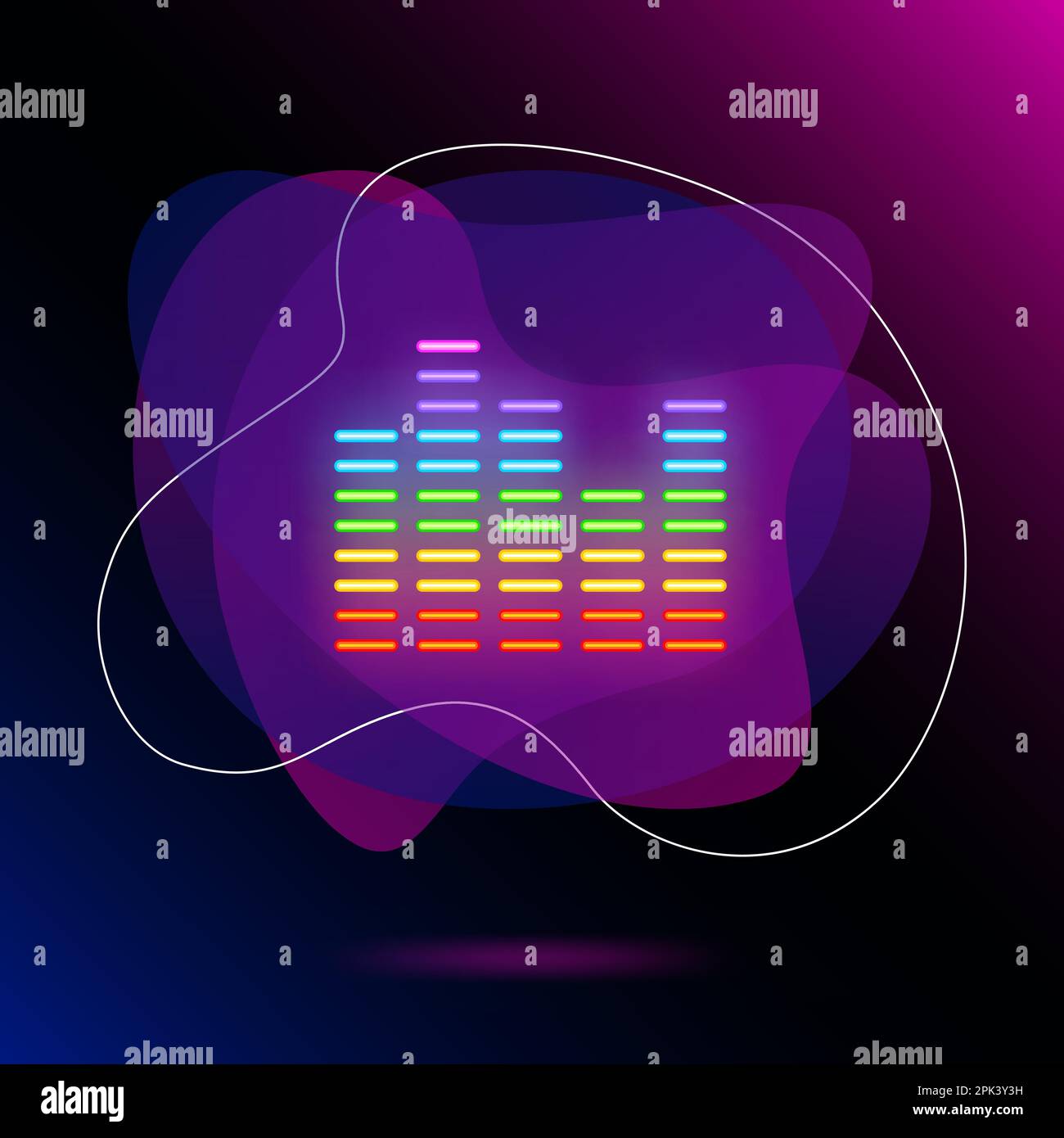 Equalizer neon sign Stock Vector Image & Art - Alamy