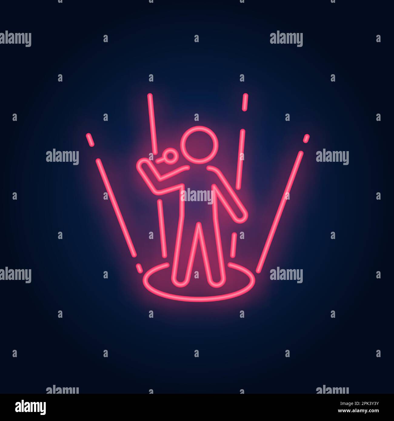 Singer neon sign Stock Vector Image & Art - Alamy