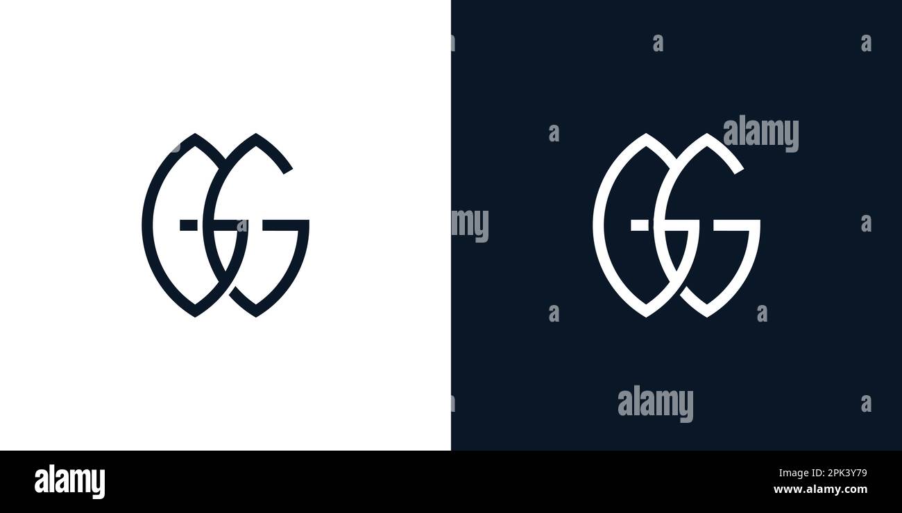 Modern and cool letter GG initials logo design Stock Vector Image & Art ...