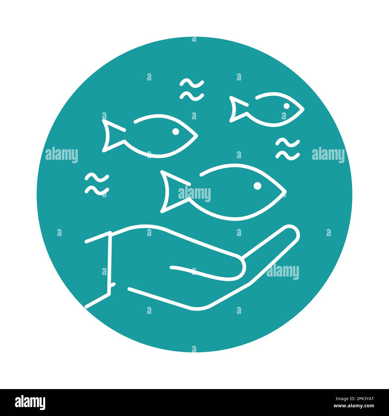 Life below water color icon. Corporate social responsibility. Pictogram ...