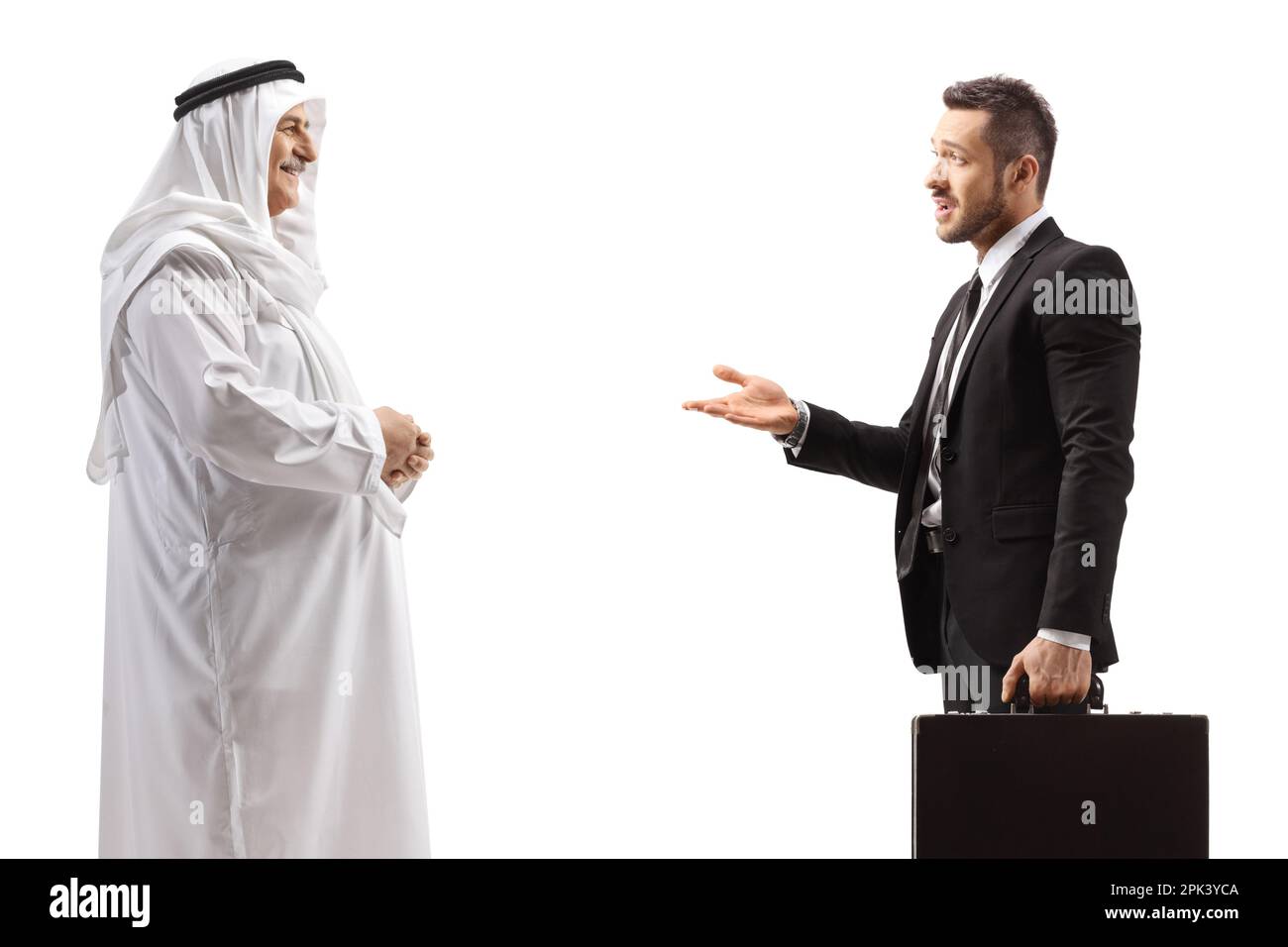 Two arab men talking Cut Out Stock Images & Pictures - Alamy