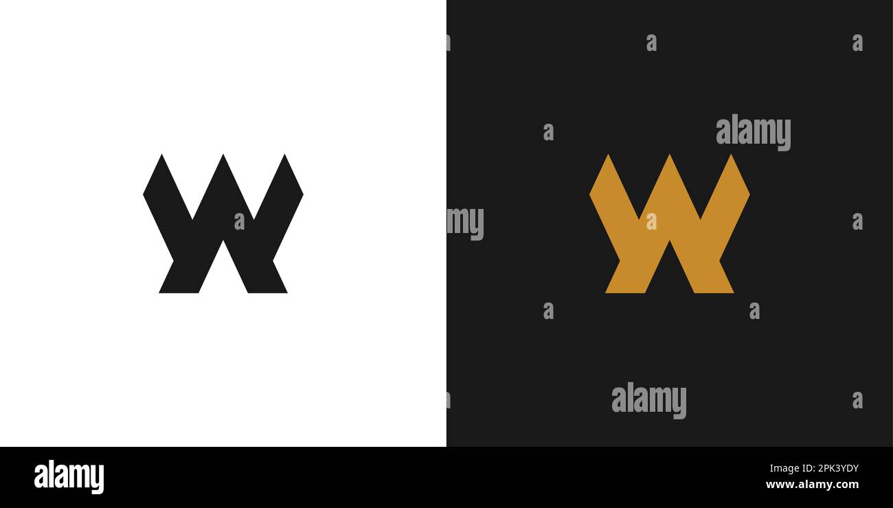 Modern and cool letter AW initials logo design Stock Vector Image & Art ...