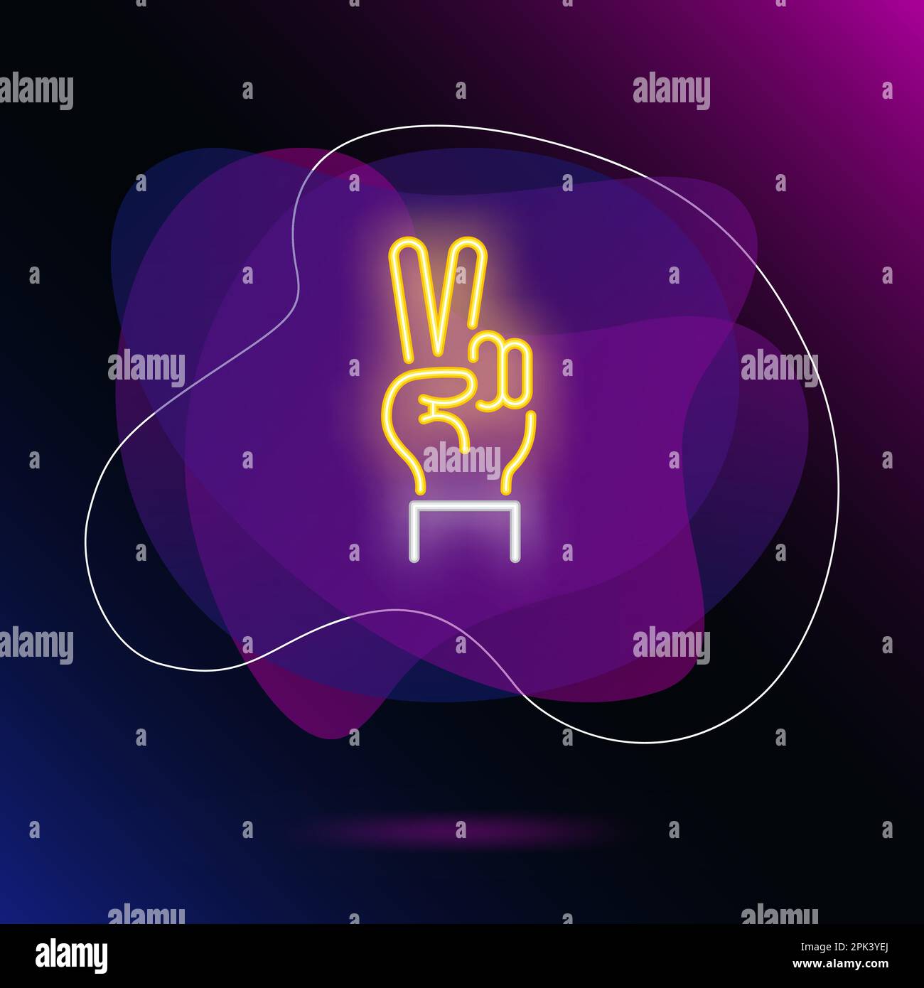 Peace neon sign Stock Vector Image & Art - Alamy