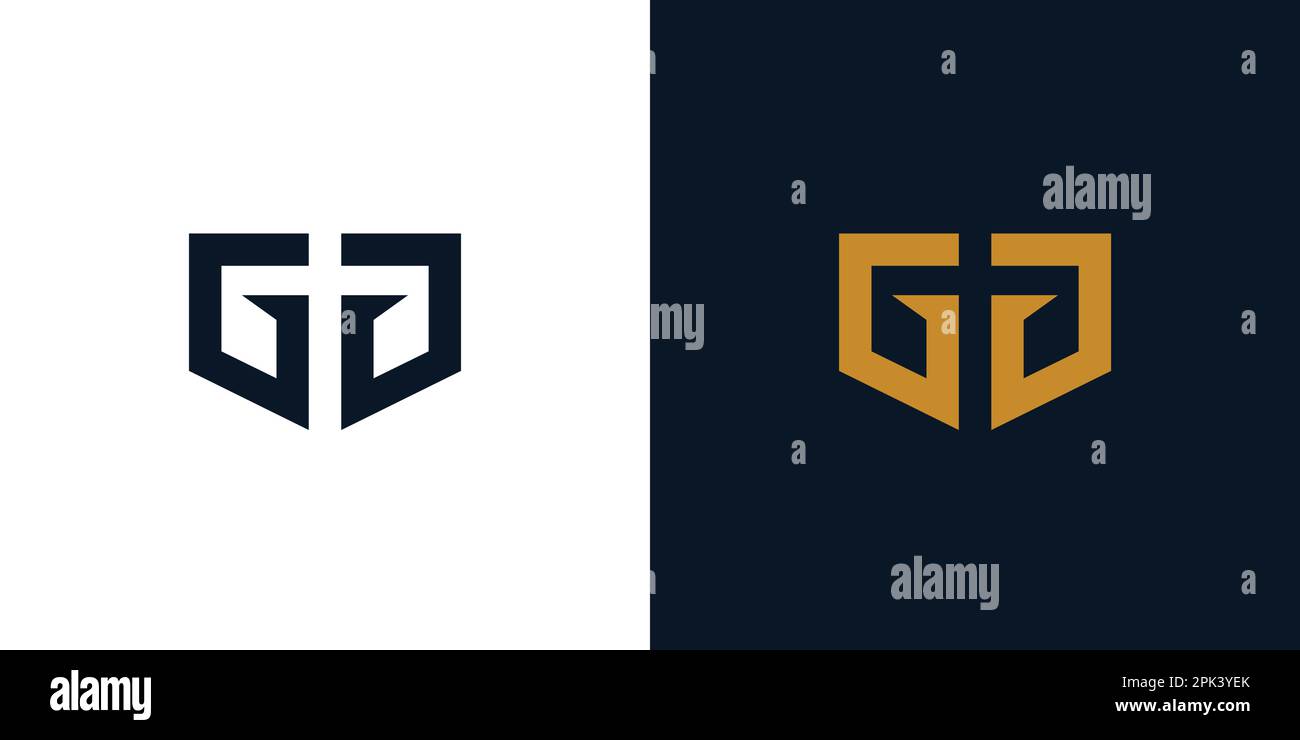 Modern and strong letter GG initials logo design Stock Vector Image ...