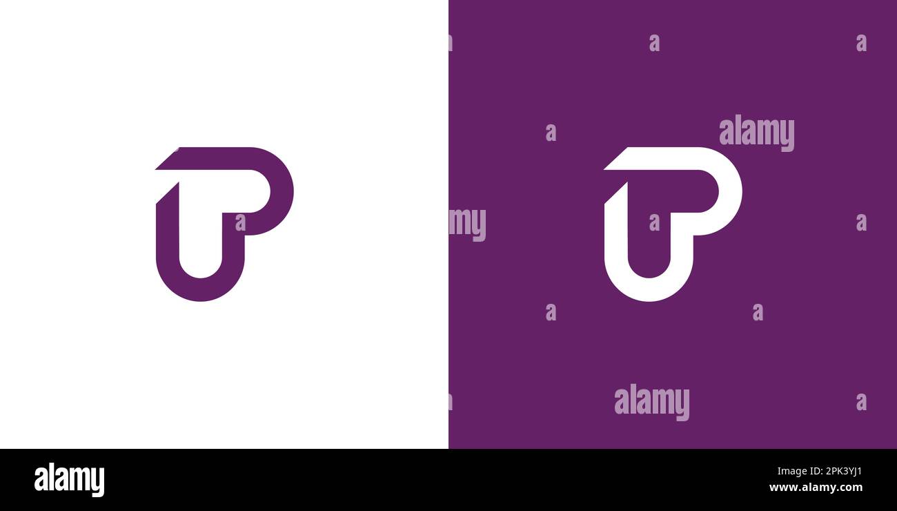 Modern and strong letter P initials logo design Stock Vector Image ...