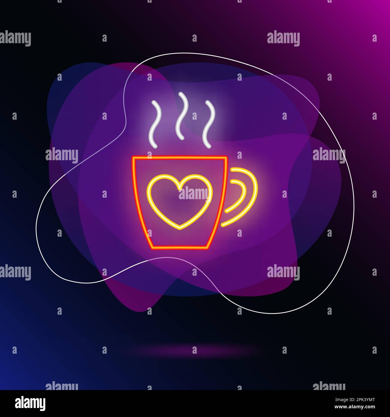 Love mug neon sign Stock Vector Image & Art - Alamy