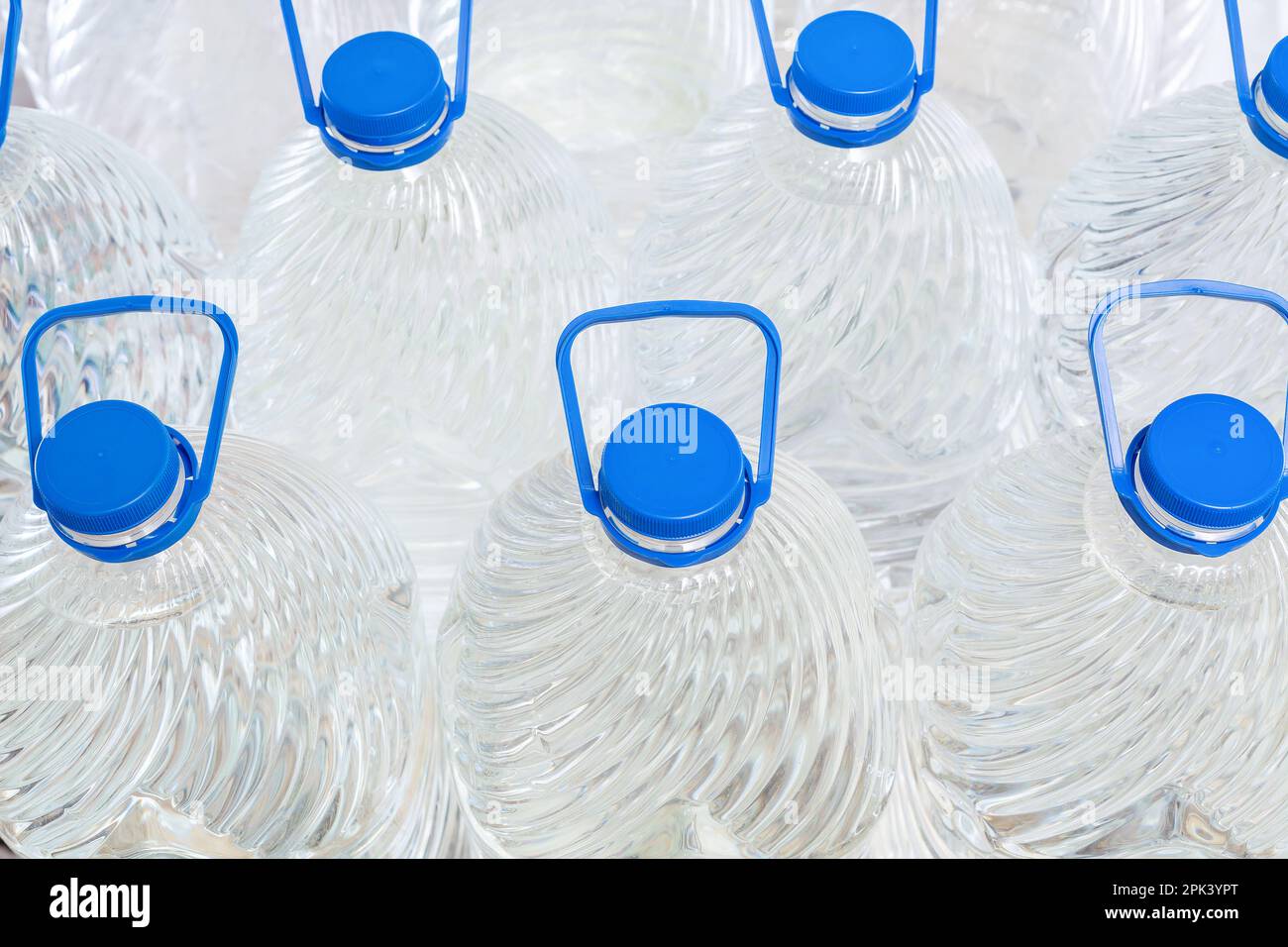 Water in plastic bottles on a white background, isolated Stock Photo ...