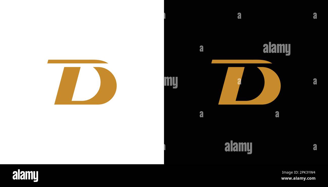 modern and unique letter TD initials logo design Stock Vector Image ...