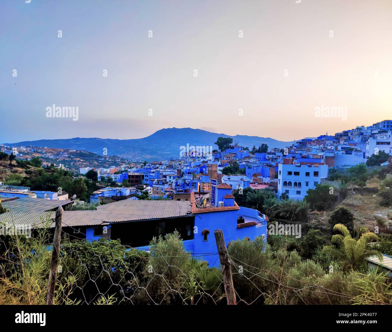 The famous blue city of Chefchaouen. Details of traditional Moroccan ...