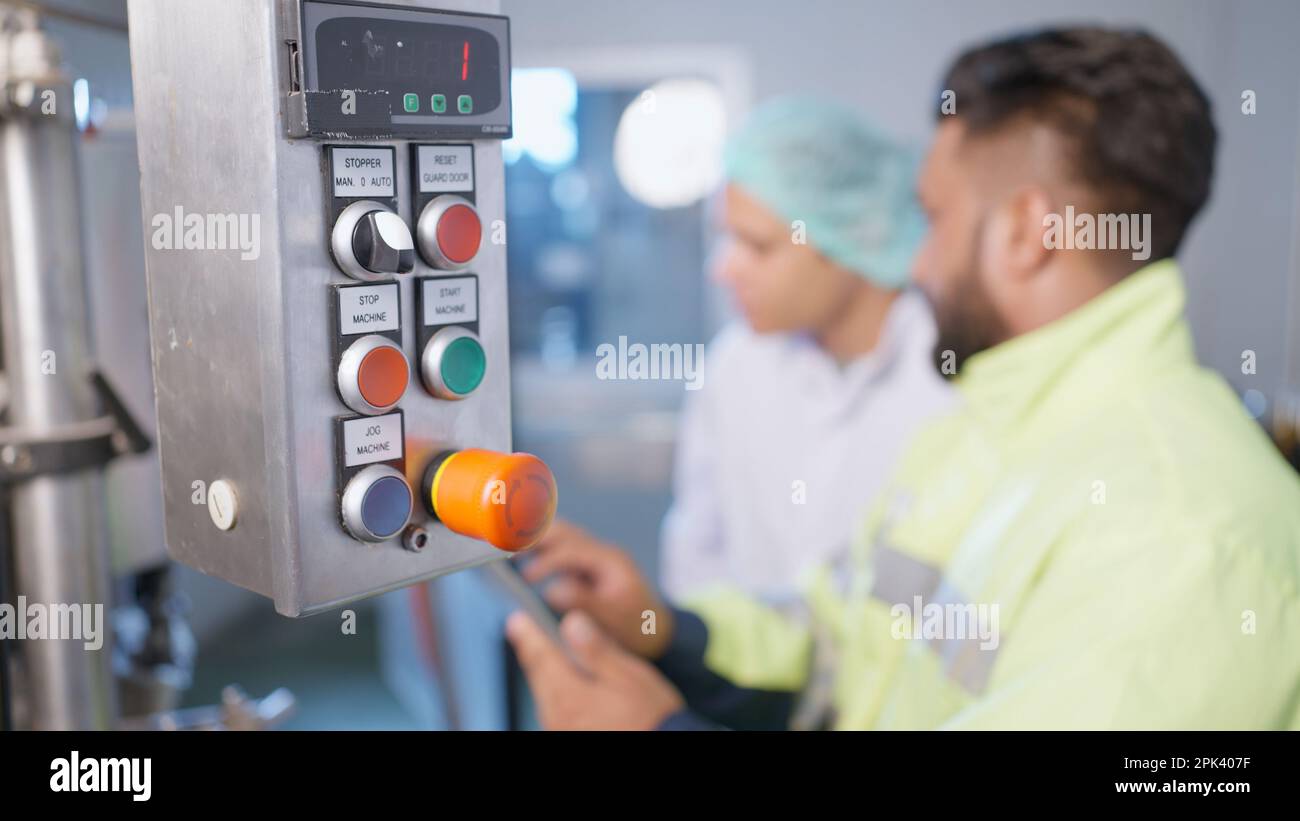 Scientist controlling production process hi-res stock photography and ...