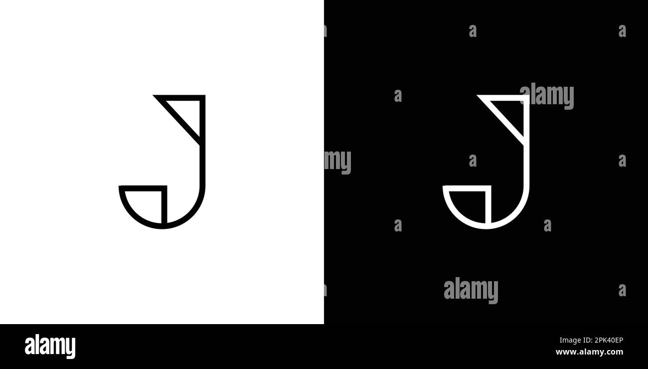 Modern and unique letter J initials logo design 2 Stock Vector Image ...