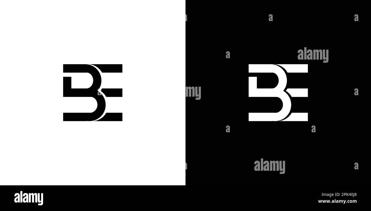 Simple and modern letter BE initials logo design Stock Vector Image ...