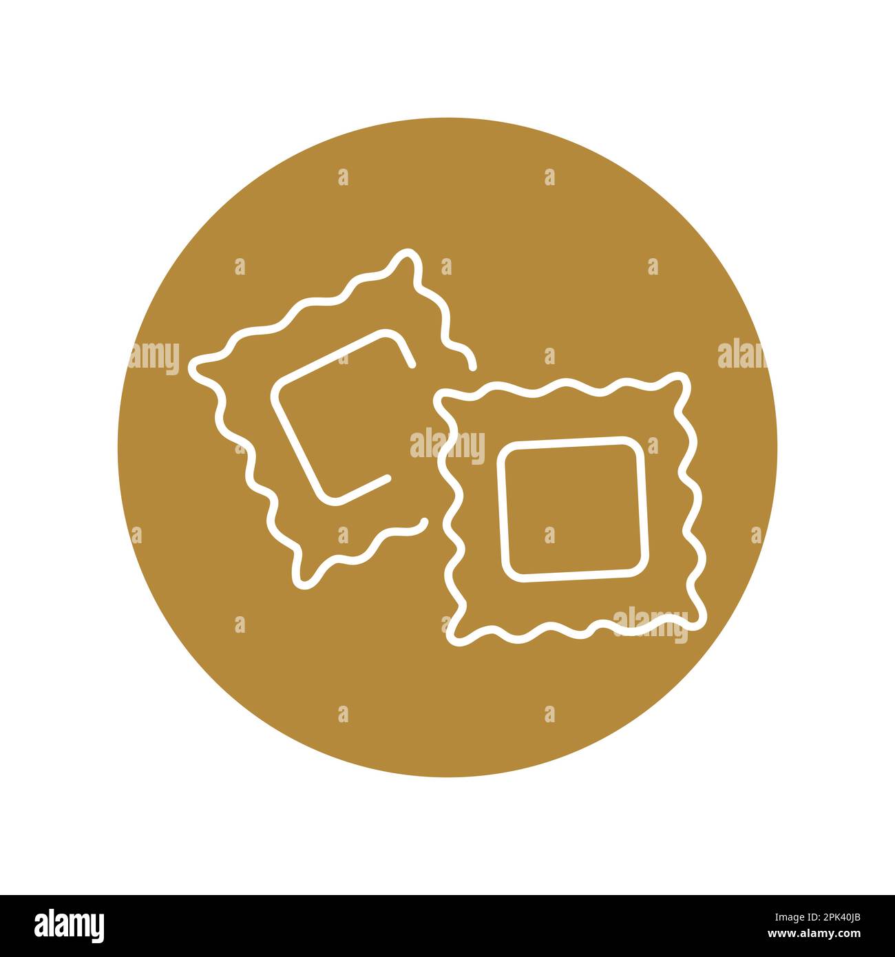 Ravioli menu icon outline Cut Out Stock Images & Pictures - Alamy