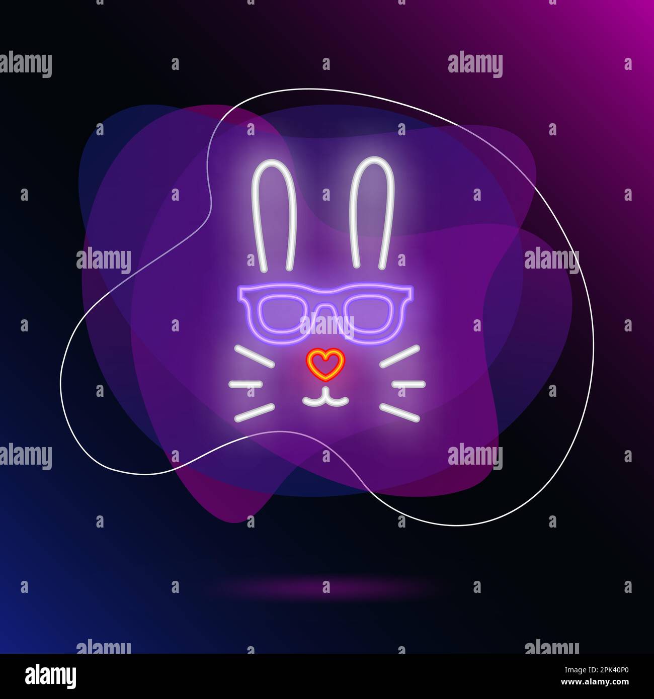 Rabbit neon sign Stock Vector Image & Art - Alamy
