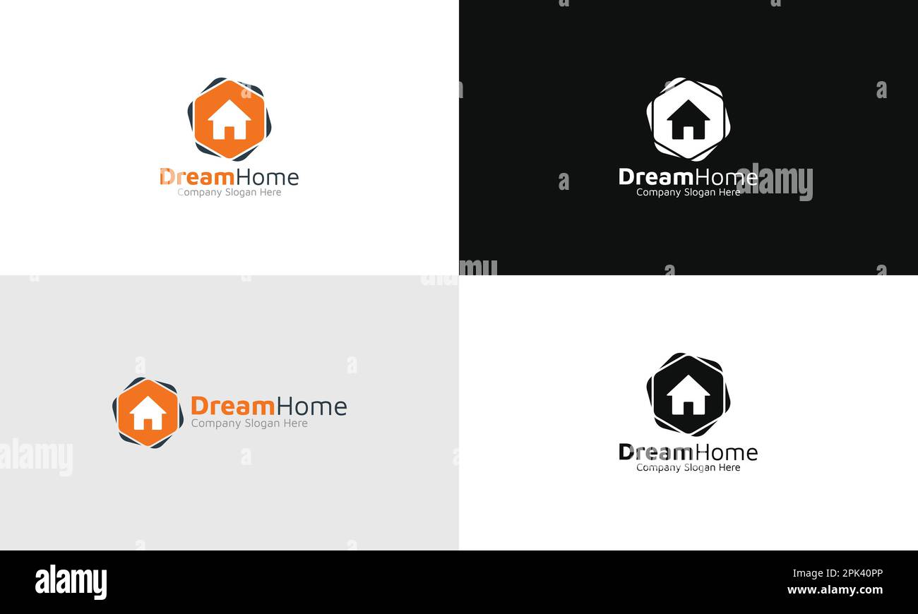 Dream Home Real Estate Logo Stock Vector Image & Art - Alamy