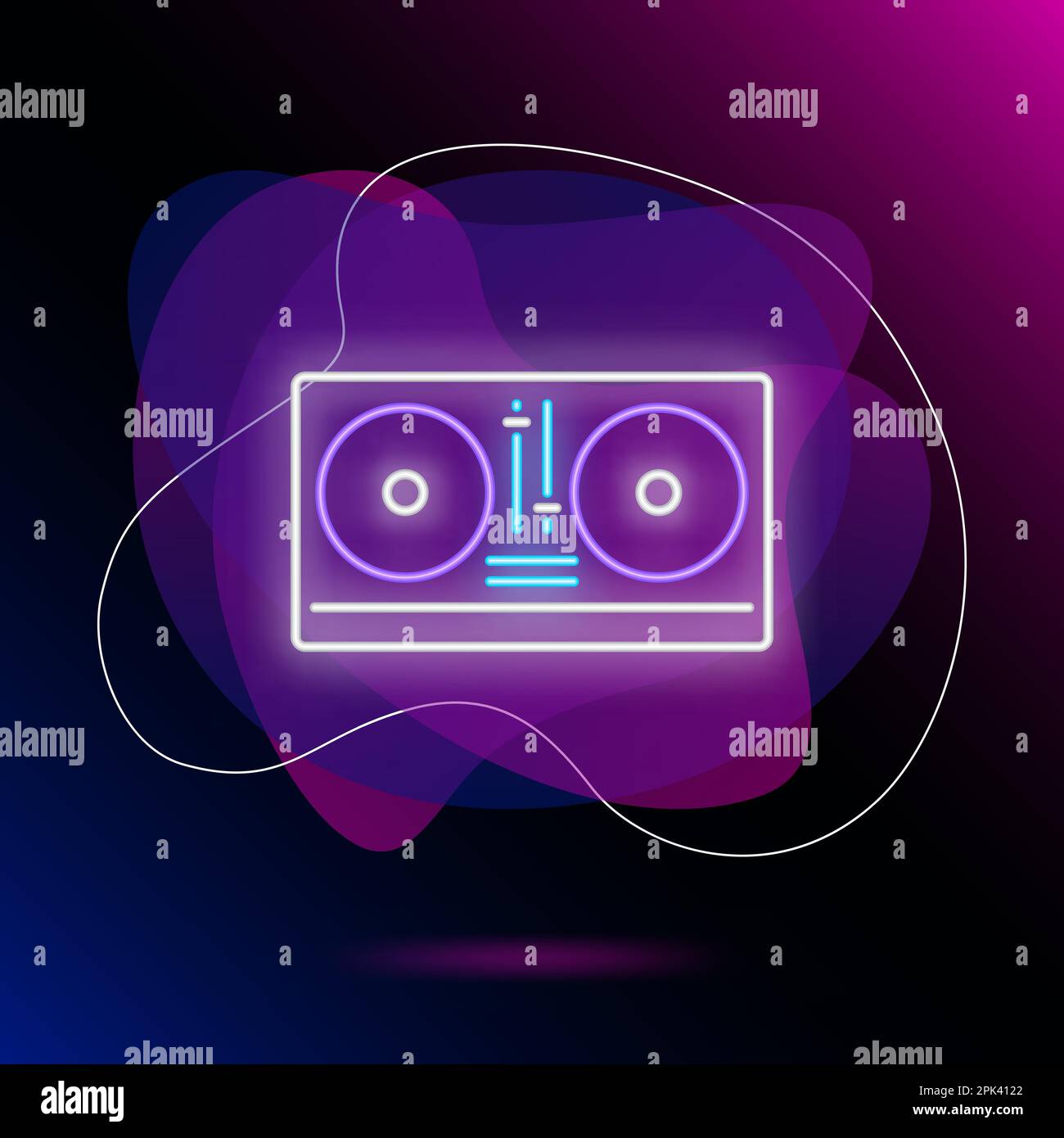 DJ mixer neon sign Stock Vector Image & Art - Alamy