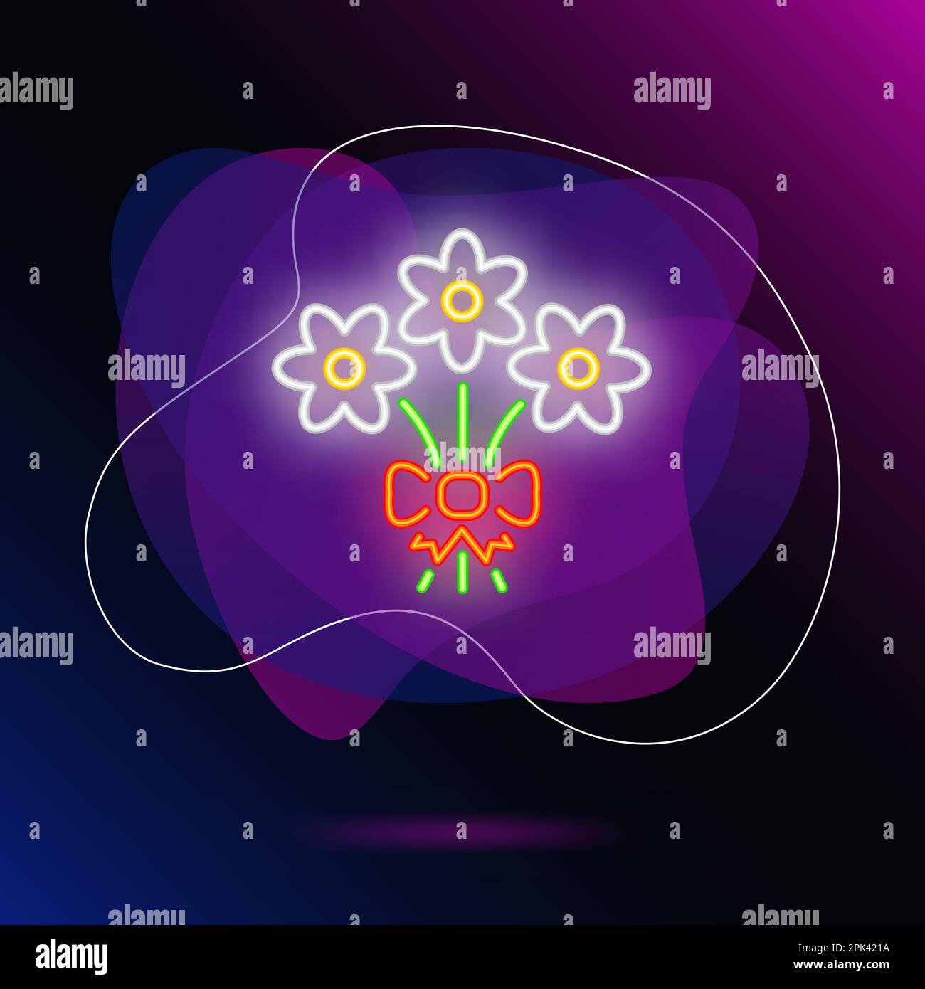 Neon daisy Stock Vector Images - Alamy