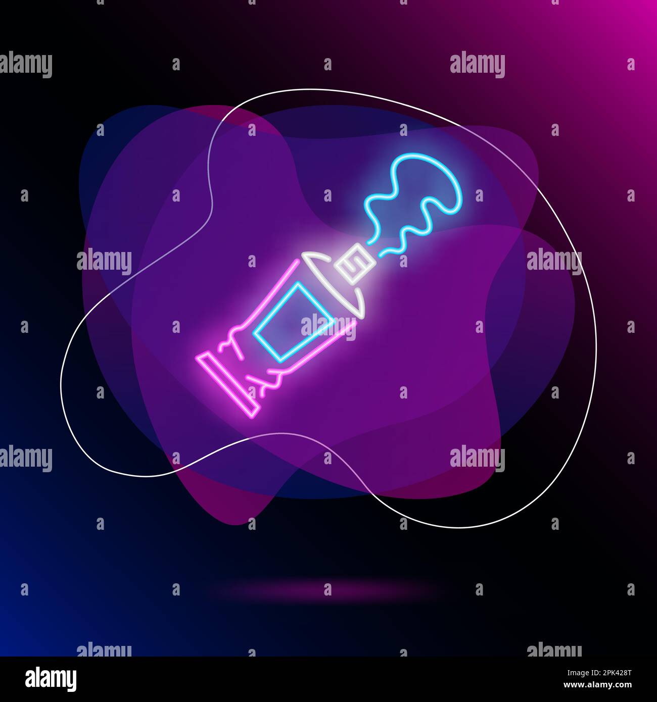 Open paint tube neon sign Stock Vector Image & Art - Alamy