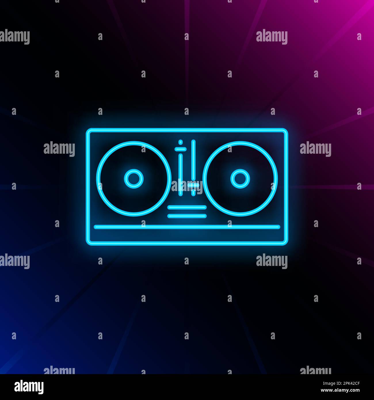 DJ mixer neon sign Stock Vector Image & Art - Alamy