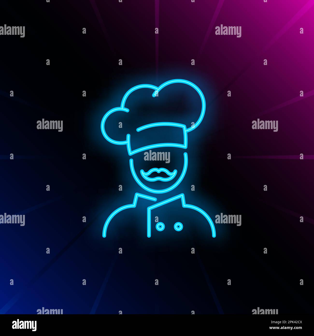 Chief cook in uniform neon sign Stock Vector Image & Art - Alamy