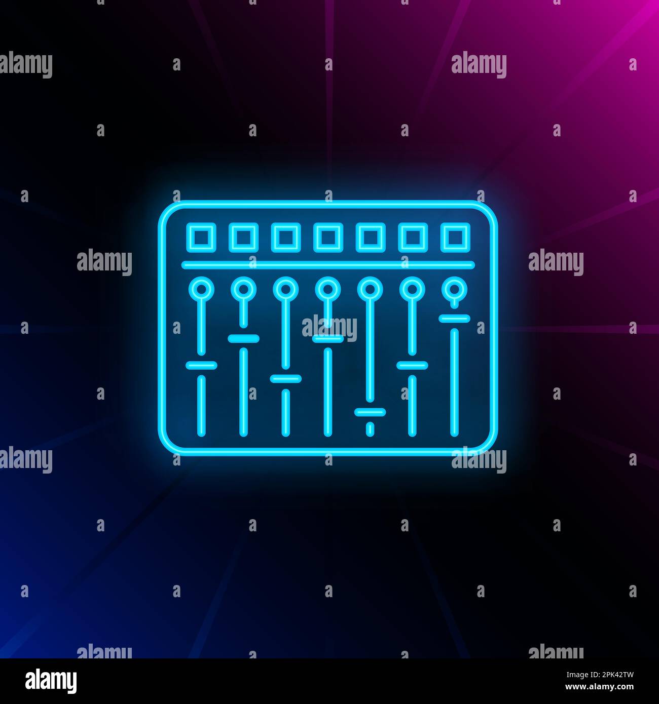 Mixing desk neon sign Stock Vector Image & Art - Alamy
