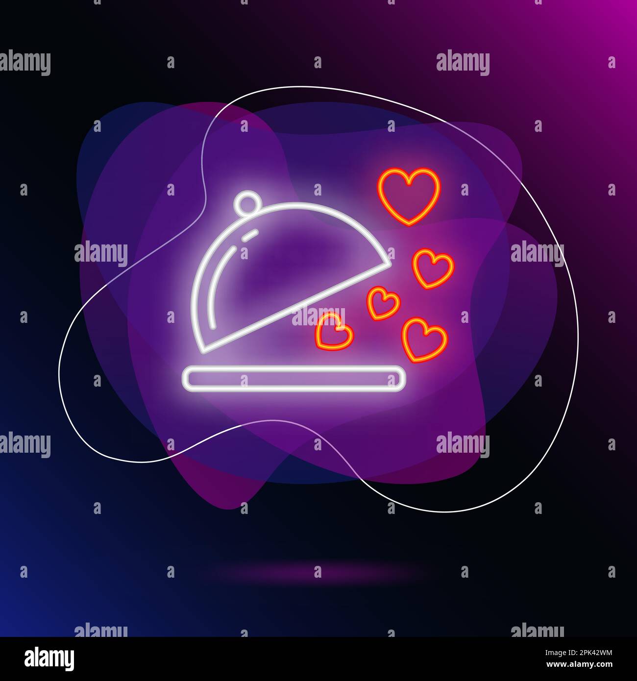 Love dish neon sign Stock Vector Image & Art - Alamy