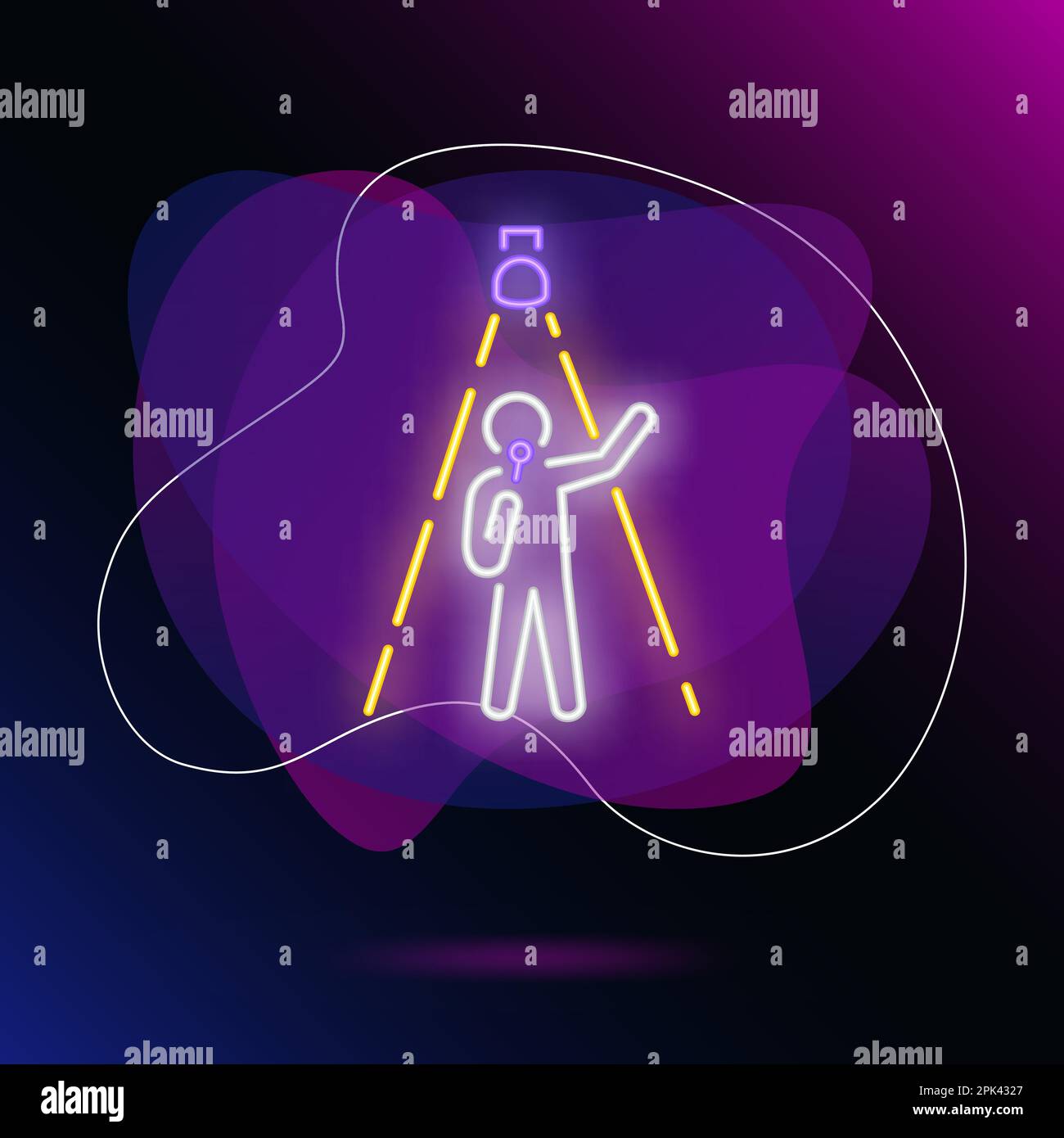 Singing man neon sign Stock Vector Image & Art - Alamy