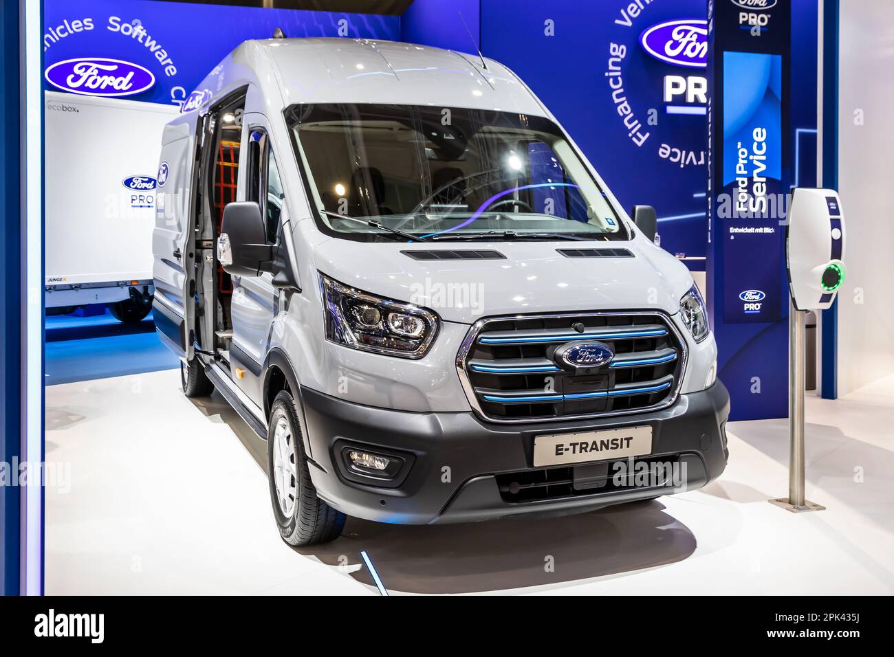 Ford E-Transit electric powered business van presented at the Hannover ...