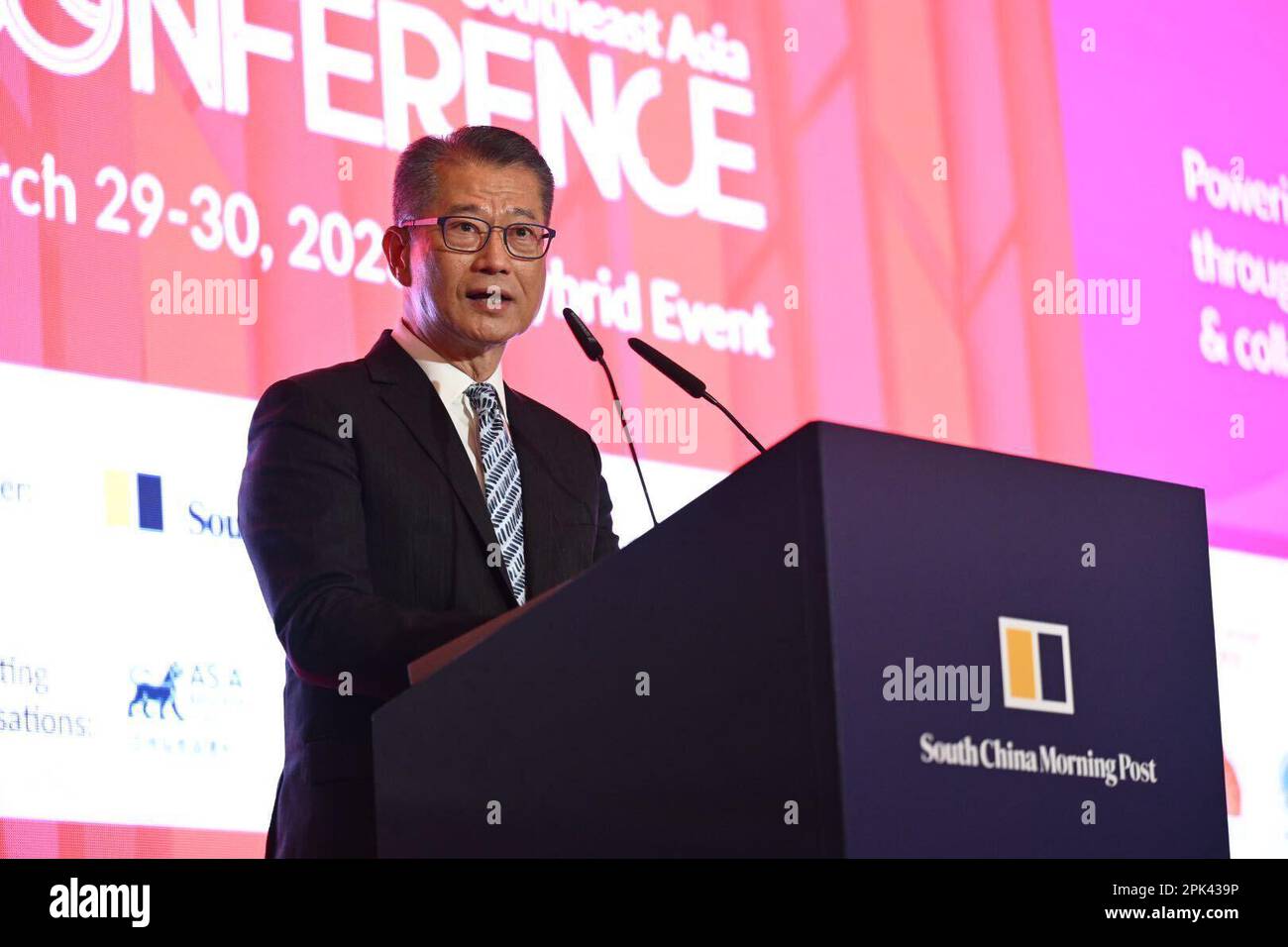 Hong Kong Financial Secretary Paul Chan Mo-po speaks during the SCMP's ...