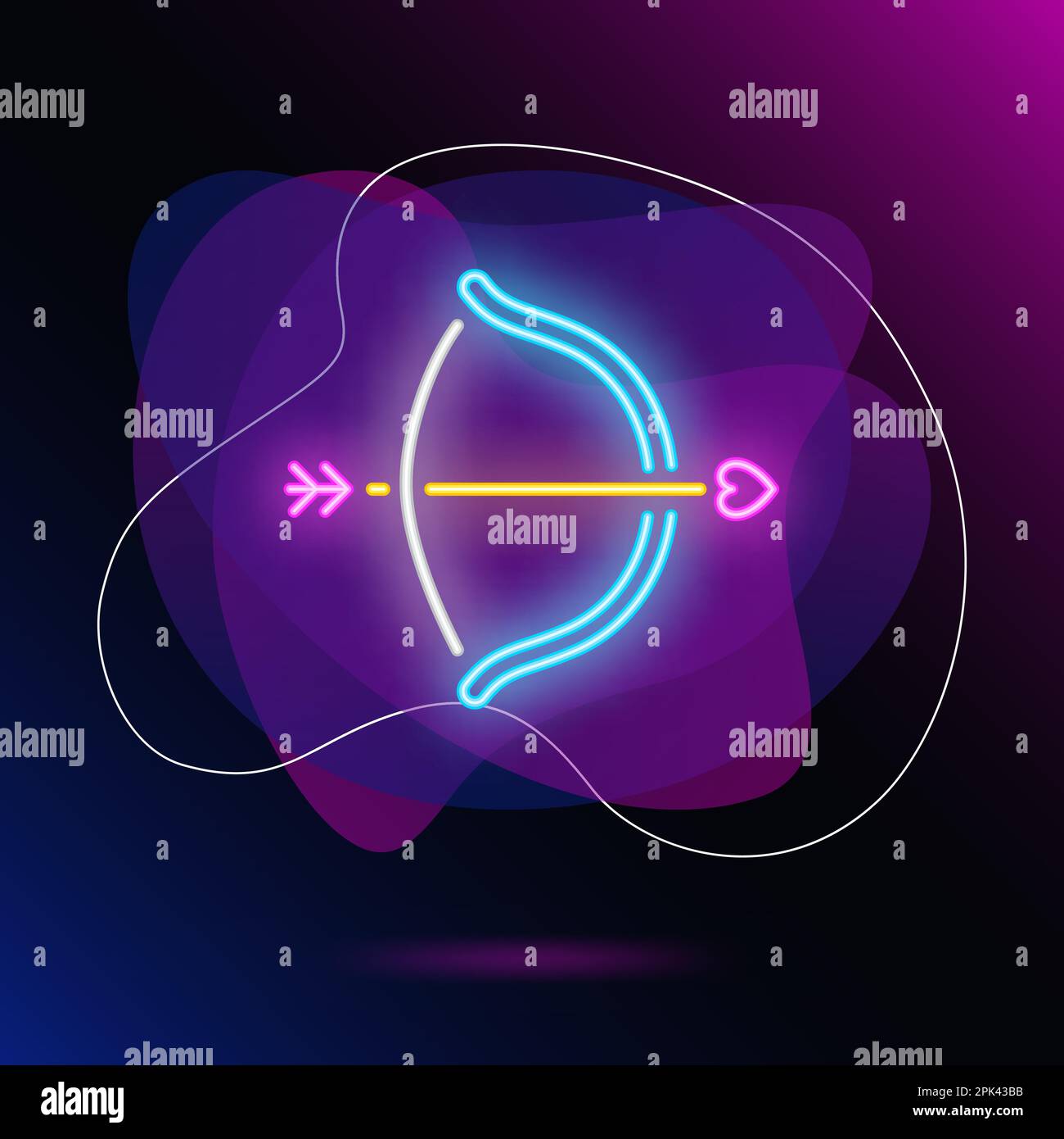 Cupid bow neon sign Stock Vector Image & Art - Alamy