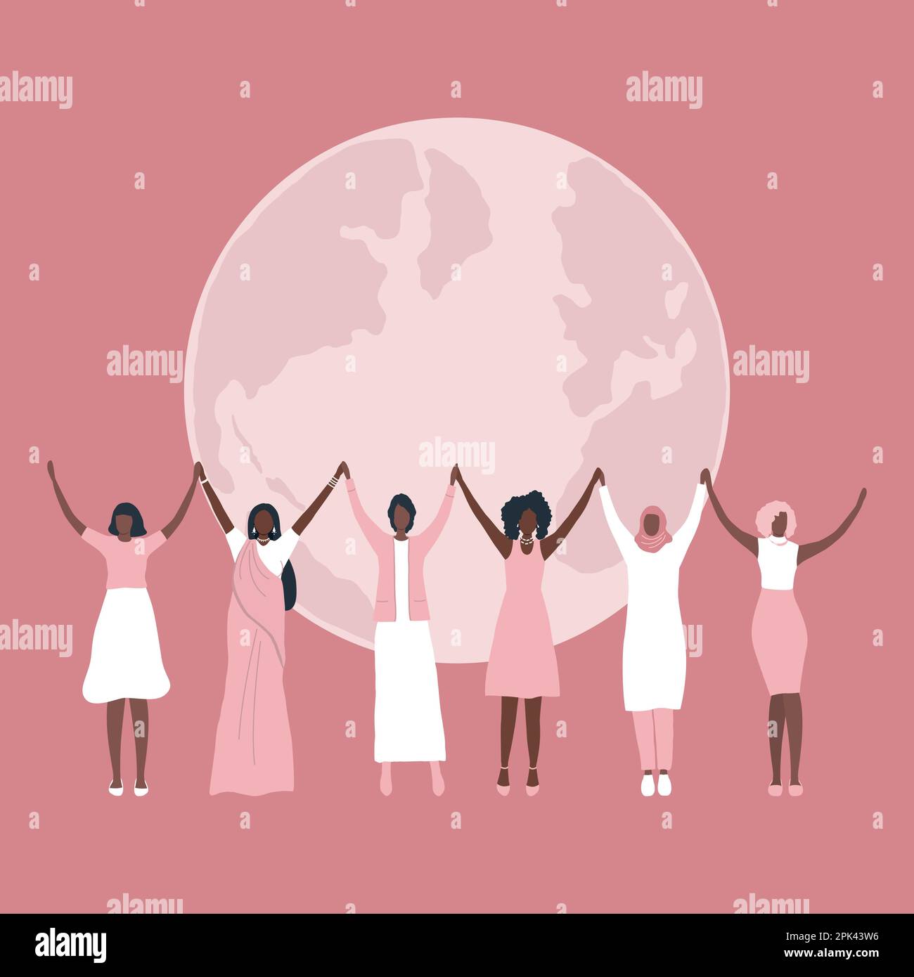Womens day girl holding Stock Vector Images - Alamy