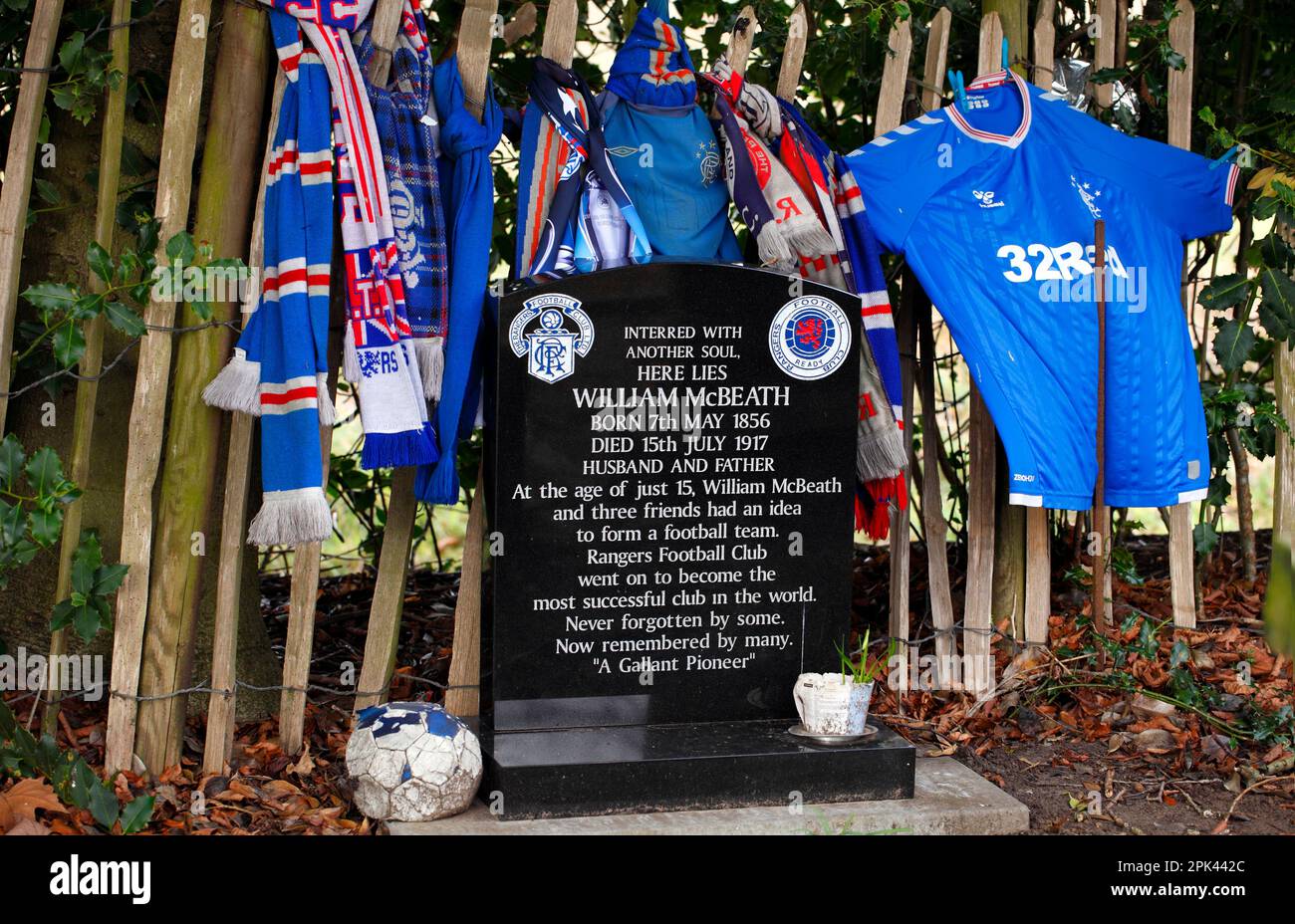 Tombstone or Gravestone of William McBeath, one of the Founding Members ...