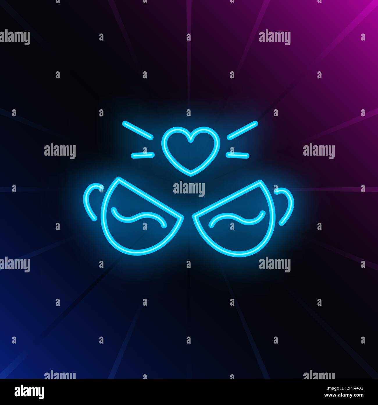 Tea glowing neon sign Stock Vector Images - Alamy