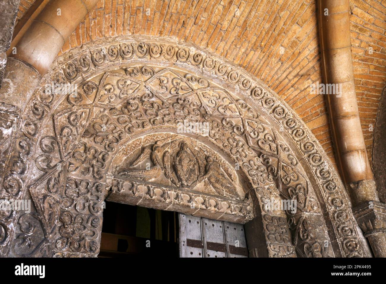 Christ in Majesty Tympanum. Saxon romanesque stone carvings around the ...
