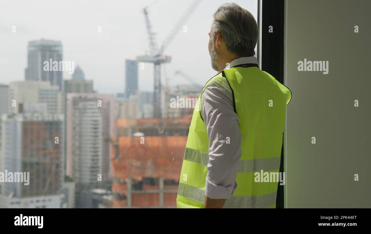 Portrait happy civil engineer talking hi-res stock photography and ...