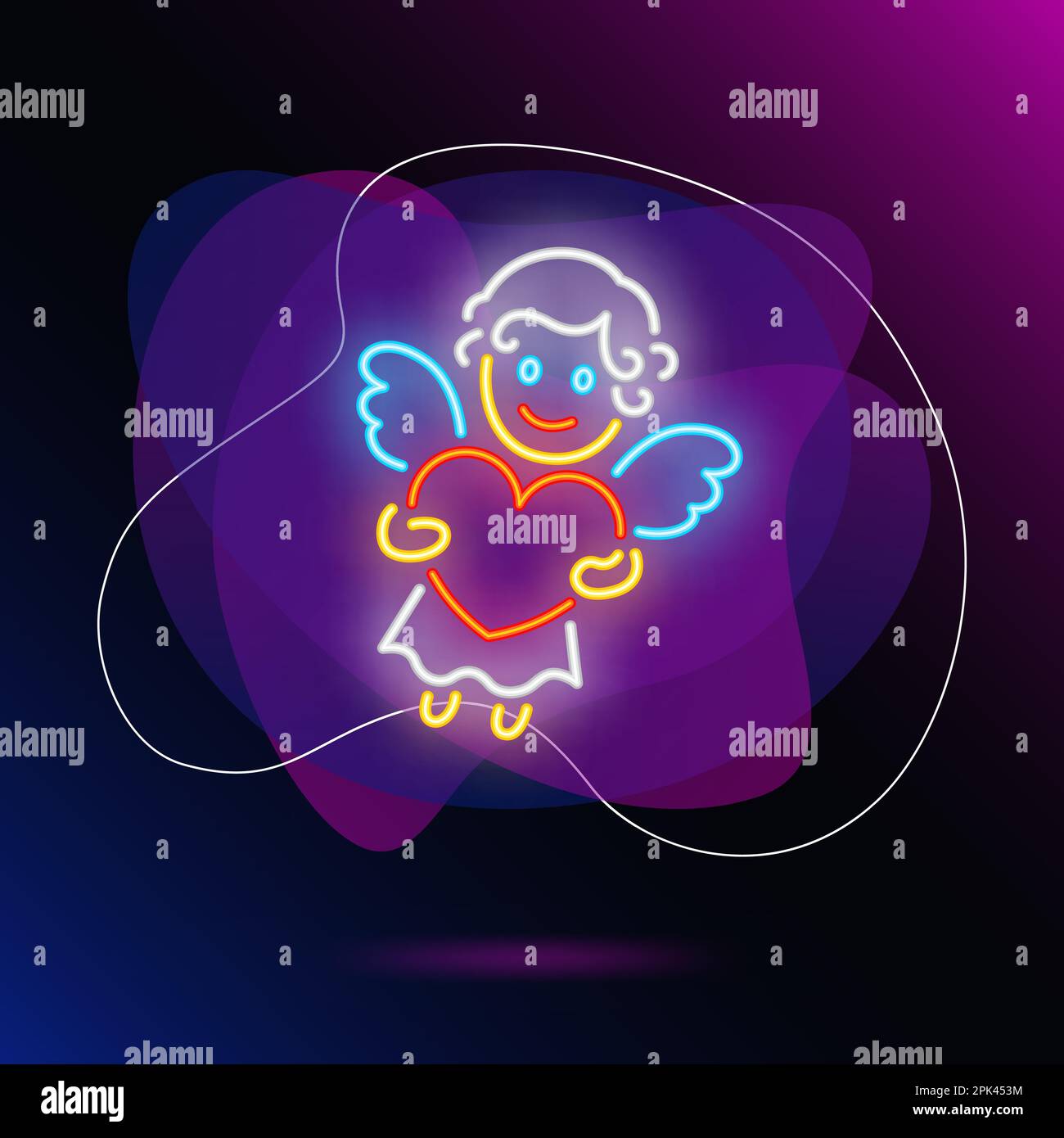 Cupid neon sign Stock Vector Image & Art - Alamy