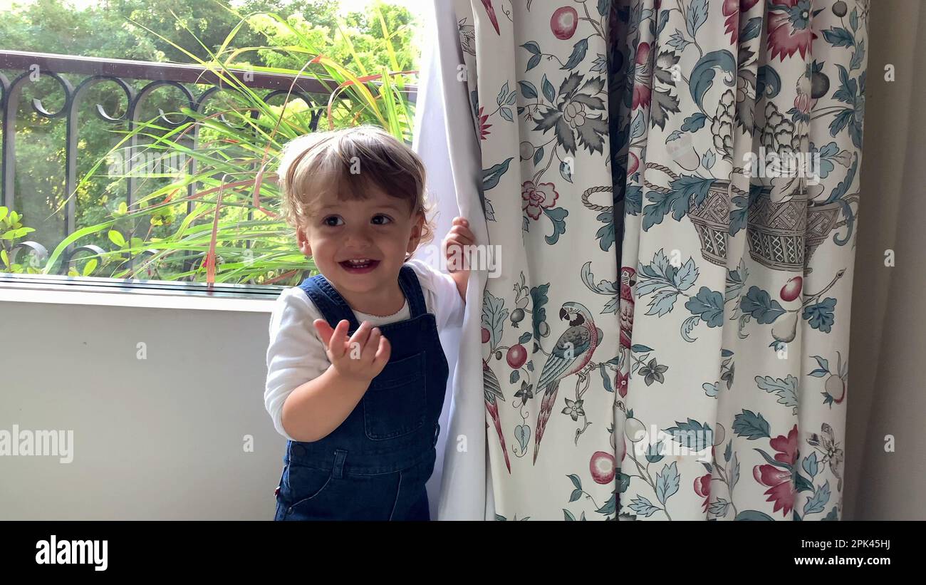 Adorable baby clapping hands, excited happy toddler claps Stock Photo ...