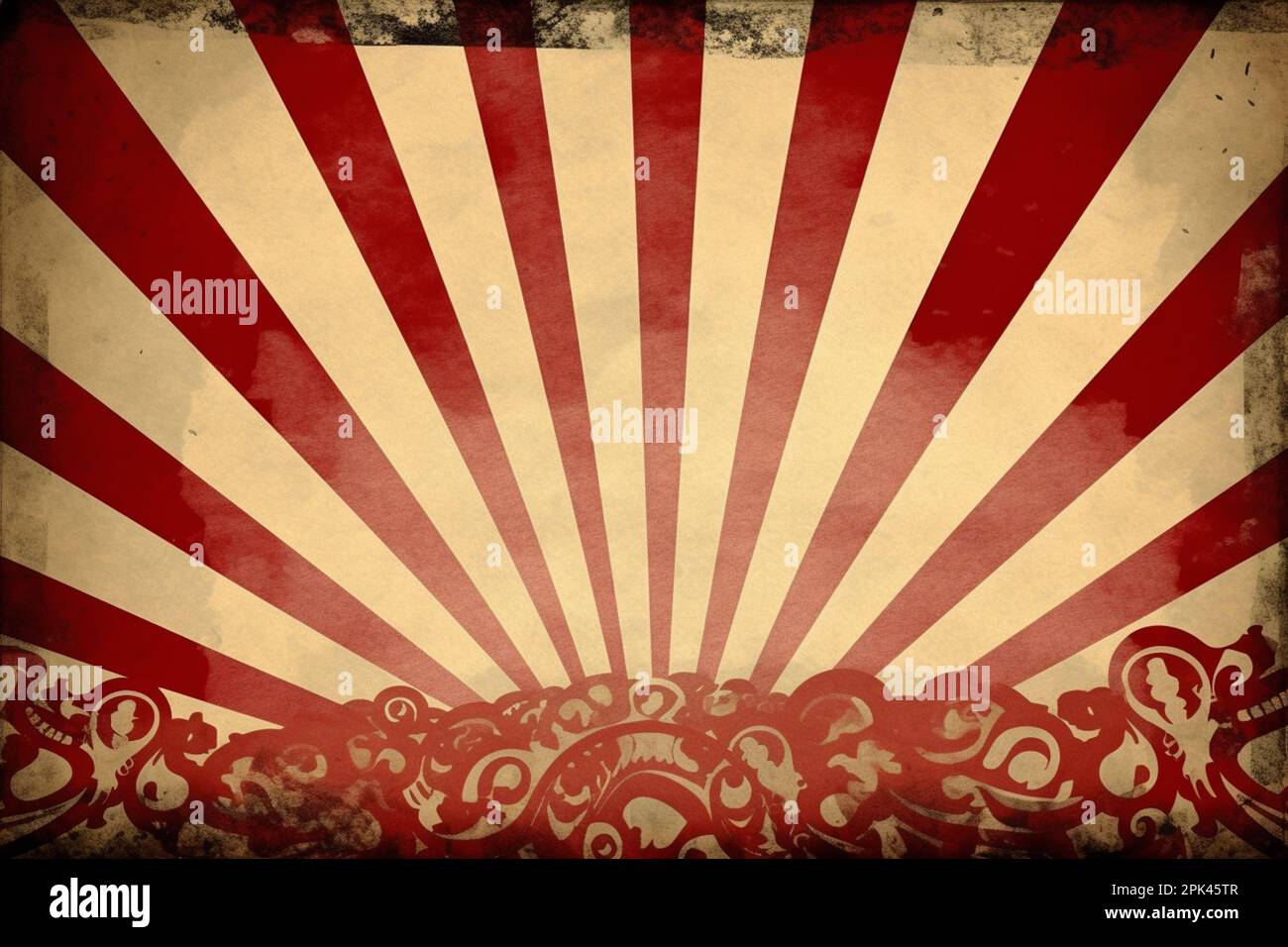 Retro sun burst vintage banner background with copy space. Grunge ...