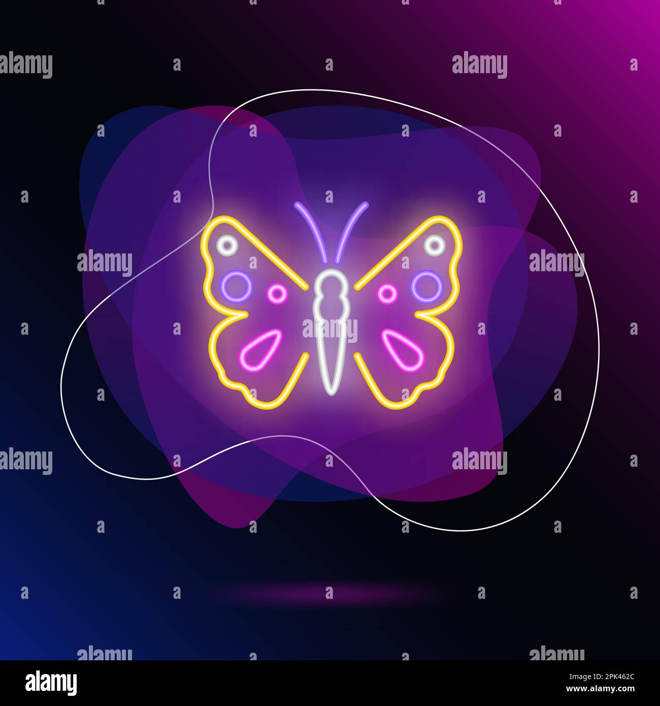 Butterfly neon sign Stock Vector Image & Art - Alamy
